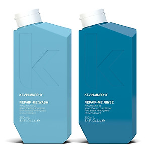 KEVIN.MURPHY REPAIR-ME.WASH & RINSE - Moisturising Hair Repair Shampoo - Hair Repair Conditioner - For All Hair Types Needing Repair - Sulphate & Paraben Free - 250 mL / 8.4 fl oz - 2 Pack