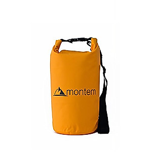 Premium Waterproof Bag/Roll Top Dry Bag - Perfect for Kayaking/Boating/Canoeing/Fishing/Rafting/Swimming/Camping/Snowboarding Crafted by Montem (Orange, 20L)