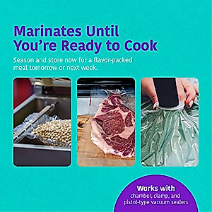 HAULMATE 11"x16" Vacuum Seal Bags - 100 Bags Food Saver Bags, Maximum Vacuum Sealer Suction for Sous Vide Cooking, Freezer & Microwave-Safe, Clamp Sealer Compatible, 7-layer Pierce-Resistant Material