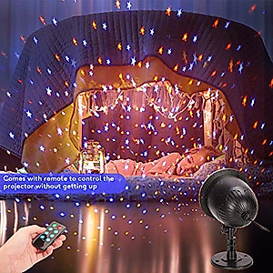 Star Projector, Night Light Projector for Kids, Outdoor Indoor Holiday Projector Lights with Remote Control, Waterproof LED Projector Landscape Light for Bedroom Garden Wedding Party Christmas Gift