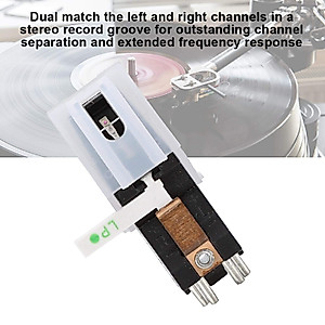 Junlucki Record Needle Stylus | Replacement Record Player Stylus | High Accuracy Dual Needle Stylus and Dual Needle Stereo Stylus Phono Cartridge Turntable Record Player