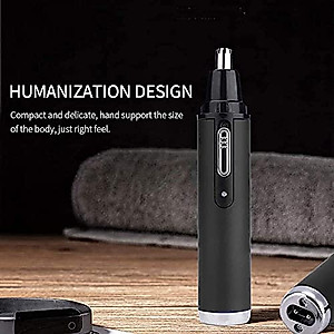 Electric Ear Neck Nose Hair Trimmer Eyebrow Trimmer Implement Shaver Clipper Shaver Man Woman Clean Trimer Razor Remover Kit IPX7 Waterproof Dual Edge Blades for Easy Cleansing (BLACK)