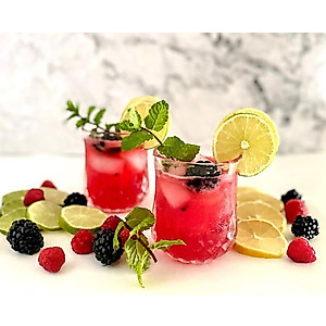 Sister.ly Drinkware, Old Fashioned Whiskey Glasses, Drinking Glasses, Glass Cups, Whiskey Glasses Set of 2, 8 oz., Great for Cocktails, Whiskey, Bourbon, and Mocktails