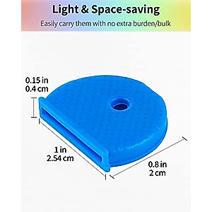 Uniclife 32 Pcs Key Cap Covers 1 Inch Key Head Protectors Soft Flexible Key Identifiers for Standard Regular Thin Flat House Keys (Not Suitable for Odd-Shaped Keys), 8 Colors