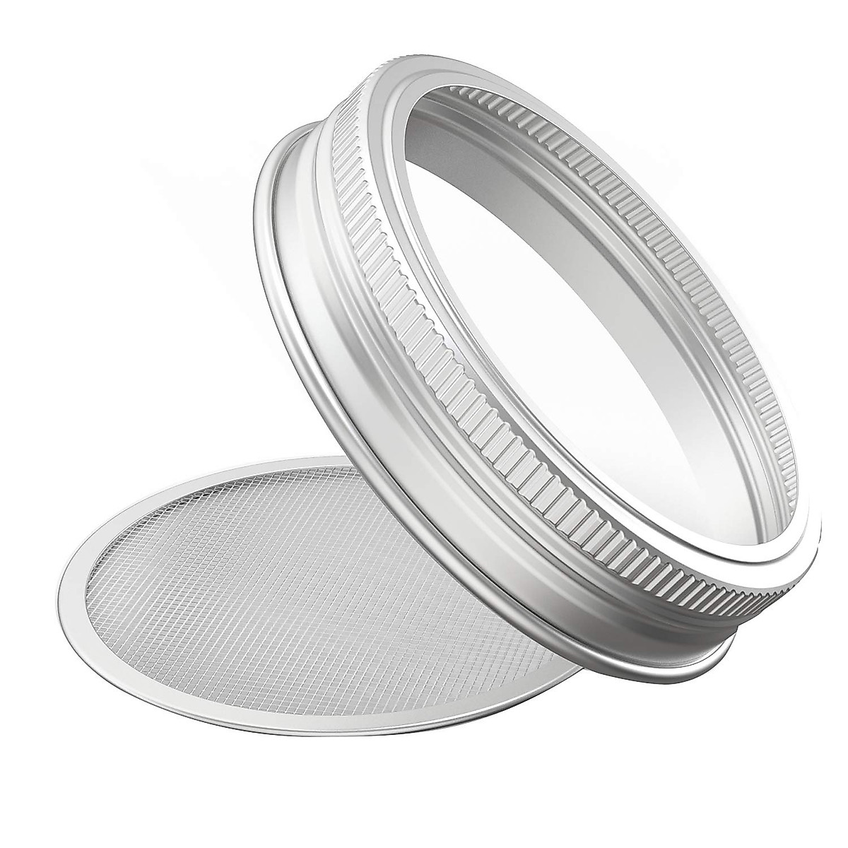 304 Stainless Steel Sprouting Lids for Wide Mouth Mason Jars and Making Organic Sprout Seeds 6 Pcs