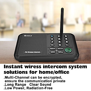 Intercoms Wireless for Home, Home Intercom System Wireless, 5280 Feet Long Range House Intercom System for Business, Two Way Wireless Intercoms for Office, Wireless Room Monitor