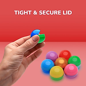 Capsule Vending Machine Colored Round Capsules Empty 250pcs 1.26 inch - Gumball Machine Capsules Bulk Party Favor Containers - Easter Basket Stuffers Birthday Gifts Pinata Stuffers DIY Craft Supplies