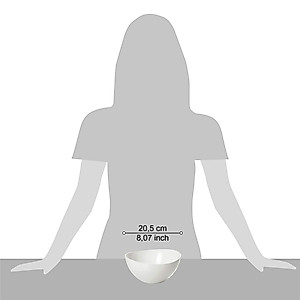 Omada Design bowl of 7,87 inch and 50,72 fl oz with white interior and colored exterior, Trendy Line