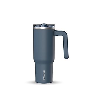 Hydrapeak Voyager 32 oz Tumbler with Handle and Straw Lid | Reusable Stainless Steel Water Bottle Travel Mug Cupholder Friendly | Insulated Cup (French Navy)