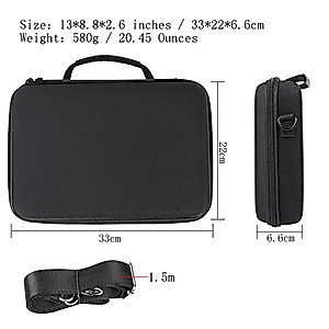 PellKing Large Carrying Surface-Waterproof Case for GoPro11,10,9 Camera,Hard Shell Bag with EVA Liner Compatible for GoPro hero 10,9,with Fully Customizable Interior Carry Handle and Carabiner Loop
