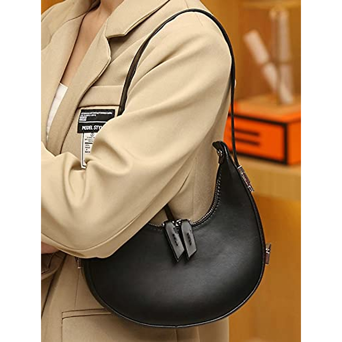 PU Leather Shoulder Bag for Women Girls Hobo Tote Handbag Top Handle Bag Purse Trendy Shiny Pinky Color Solid Lightweight