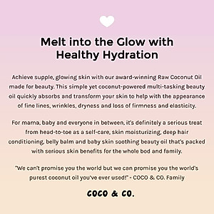 Ultra Pure Organic Virgin Coconut Oil for Hair, Skin, Body, Scalp and Hair By COCO & CO.
