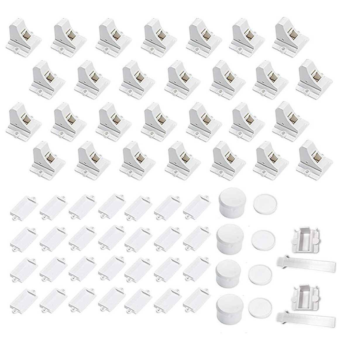 28 Locks + 4 Keys Magnetic Cabinet Locks - 2 Items: 12 Locks + 2 Keys Bundle with 16 Locks + 2 Keys