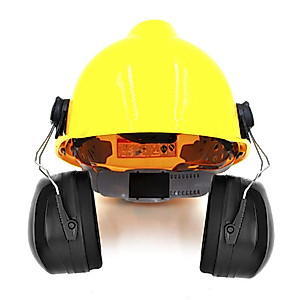 Dioche Foldable Ear Defenders, Noise Reduction Earmuffs with Soft Foam Ear Cups, Hard Hat Earmuffs for Hearing , Soundproof Earmuffs for Shooting, Construction, Yard Work, Firework