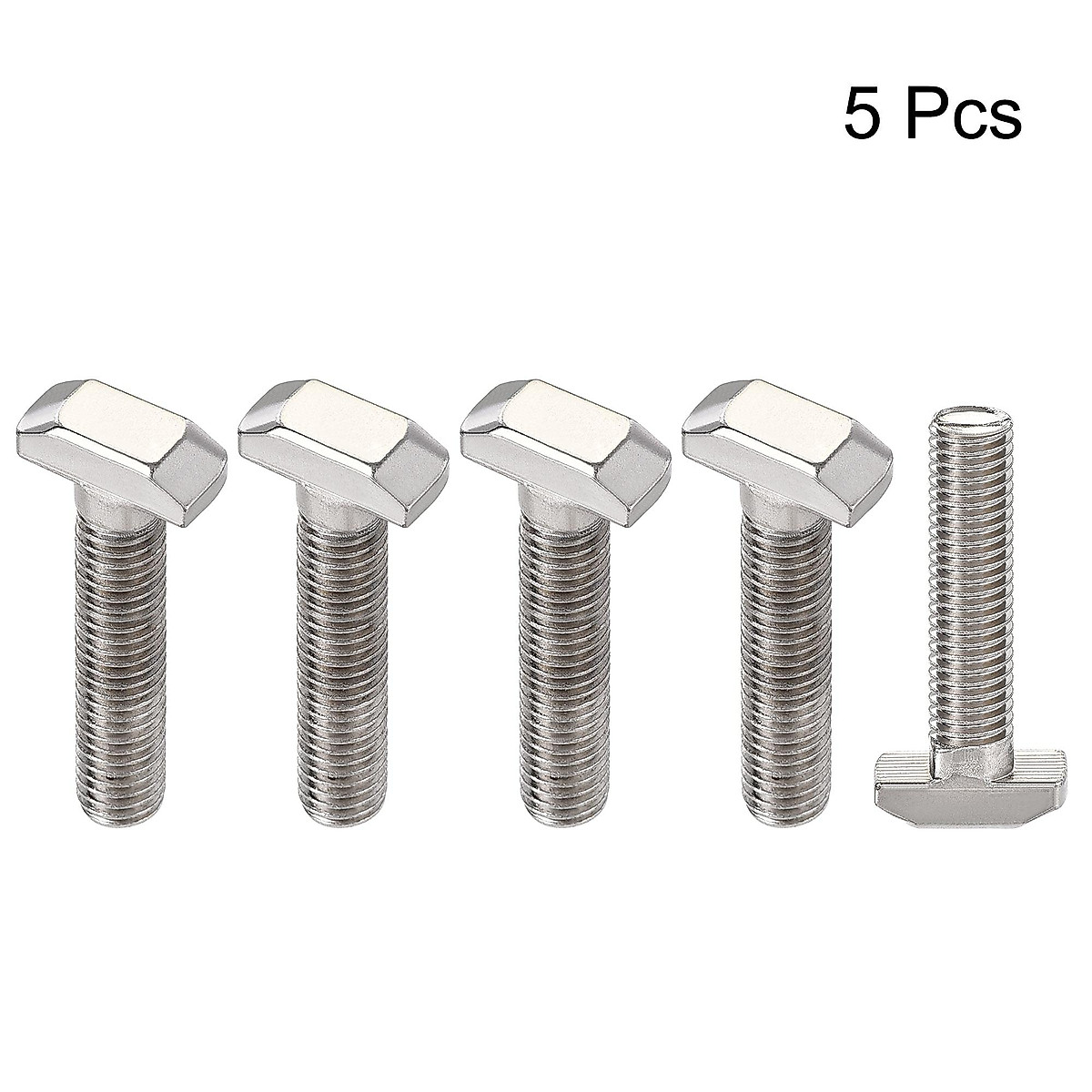 uxcell M8x35mm T-Slot Drop-in Stud Sliding Bolt Screw Carbon Steel for 40 Series Aluminum Profile 5pcs