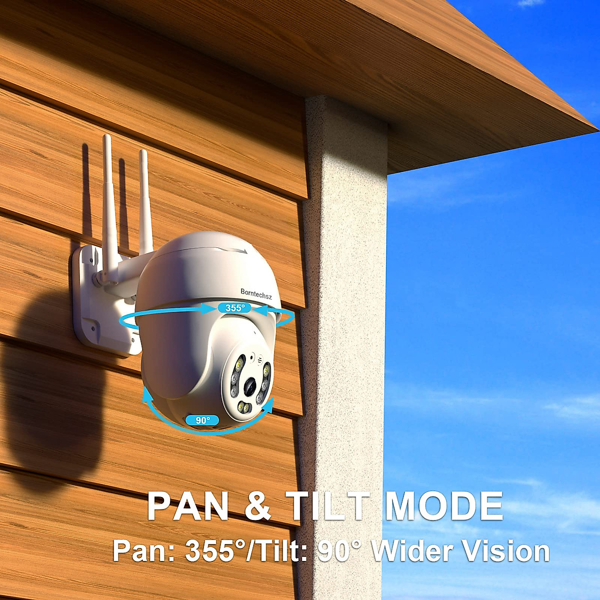 Auto Tracking WiFi IP Camera Pan Tilt Security Camera, 3MP 2K Dome Surveillance Cam, Two Way Audio Motion Detection Clear Night Vision IP66 Outdoor Waterproof by Tuya Smart App