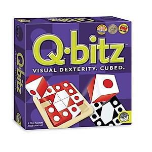 Mindware Q-Bitz Pattern Matching Fun Board Games for Family Game Night | Ages 8 and up 2-4 Players