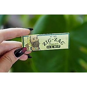 ZIG-ZAG Rolling Papers - Organic Vegan Hemp Rolling Papers - King Size Slim 110mm - Slow and Even Burn - Choose Your Size: 6 or 24 Packs - Unbleached, Additive-Free Papers (6 Packs)