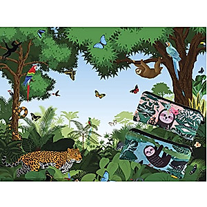 Cute Pencil Case, sloths pencil Box Pouch,Pouch Medium Capacity With Zipper kids Cute Pencil Case Portable Travel Makeup Bag for Women 8.7 × 4.3 Inch(Sloths Gifts 2 Pack)