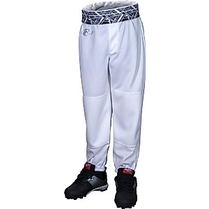 Rawlings REMIX | T-Ball & Youth Baseball & Softball | Game/Practice Pants | White/Black | X-Small