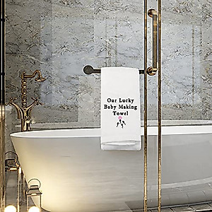 Infertility Gift Sex Towel Our Lucky Baby Making Towel Good Luck Towel Bathroom Bedroom Towel (Baby Making Towel)