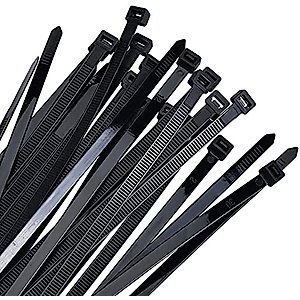 Zip ties 18 inch black Cable ties 100 pcs/Pack outdoor use wire ties with 60 Pounds tensile