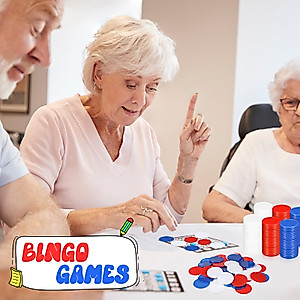 Wettarn 1200 Pcs Plastic Poker Chips 1.45 Inch Game Chips 3 Colors Poker Chip Set Bingo Chips Blank Counting Chips or Adults Kids Poker Game Counters Learning Math Counting Play, Red, Blue, White