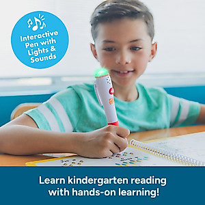 Educational Insights Hot Dots Jr. Let's Master Kindergarten Reading Set, Homeschool & Kindergarten Learn to Read Workbooks, 2 Books & Interactive Pen, 100 Reading Lessons, Ages 5+