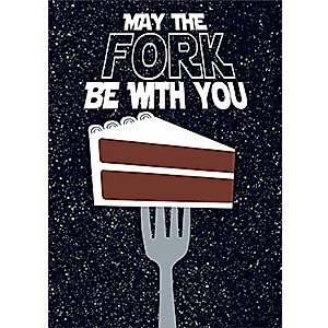 RSVP Birthday Card: May The Fork Be with You Funny/Humorous