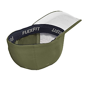 Knights Templar Crusader Cross Baseball Flexfit Hat | Custom Embroidered (Large-XLarge, Olive)