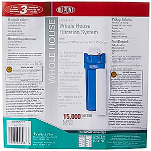 DuPont WFPF13003B Universal Whole House 15,000-Gallon Water Filtration System, Blue, Old Version