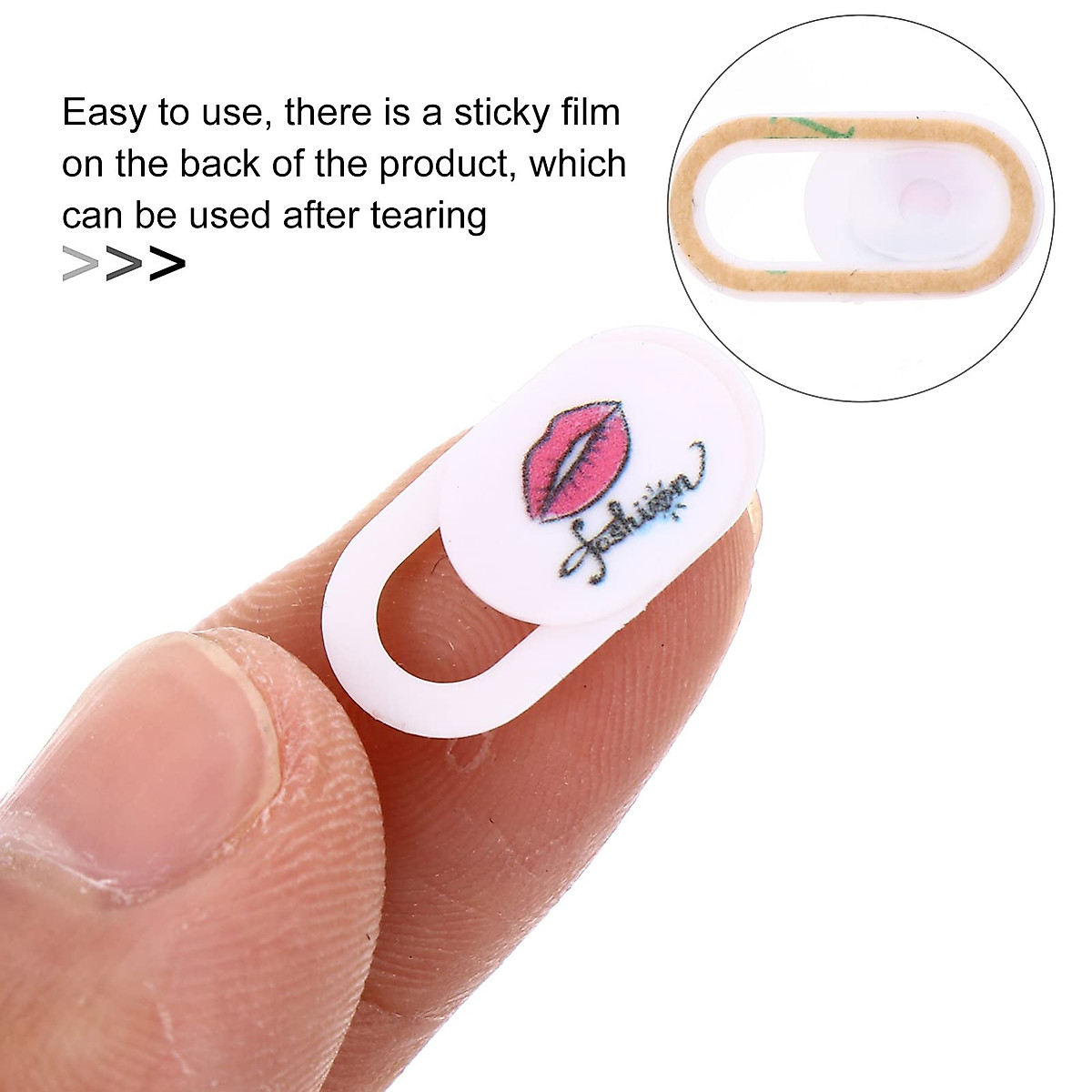 SOLUSTRE 2PCS Camera Privacy Cover SSD Laptop Webcam Blocker latop Computer Tablet Lap desks Web Camera Cover Slider White Environmental Protection Material Plastic Protection Cap Flat