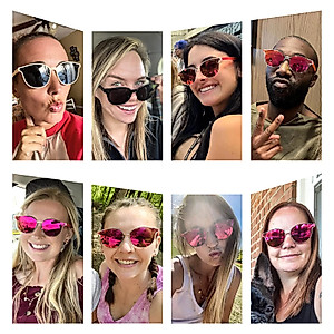 Sumato Sunglasses Womens, Cat Eye Purple Sunglasses for Women with Mirrored Trendy Lens UV400 Blocking…