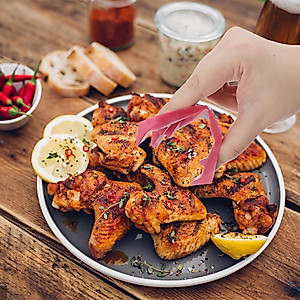 Yardwe 12PCS Food Finger Tongs, Trongs Prep Finger Prep Eating Trongs Guards for Eating Snacking, Finger Food Utensil Finger Cover Finger Protector for Home Kitchen Restaurant