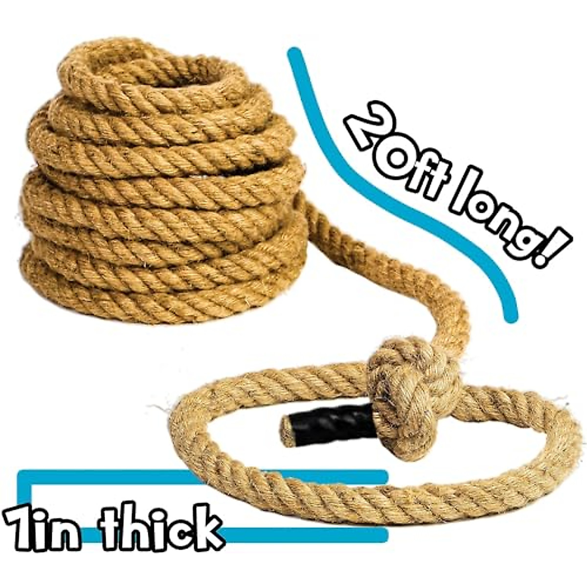 Franklin Sports Franklin Field Day Tug of War Rope with Flag for Kids and Adults - Perfect for Team Building - 20ft Long,Brown