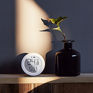 Qingping Digital Bluetooth Thermometer Hygrometer, Accurate Temperature Humidity Monitor, Indoor Smart Temperature Sensor and Humidity Gauge with E Ink Display, 30-Day Free Data Storage for Home