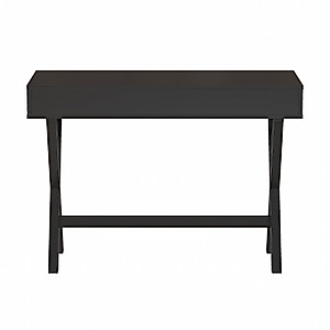 Flash Furniture Dolly Computer Desk - Black Writing Desk with Open Storage Compartments - 42" Long Home Office Desk Table for Bedroom
