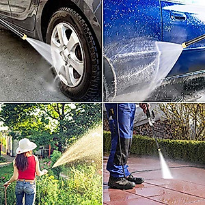Hydro Jet High Pressure Power Washer Wand - Portable High Pressure Water Gun 2 Nozzles, Power Pressure Washer Hose Nozzle Attachment for Garden Hose, Pressure Washer Wand for Garden or Car Washing