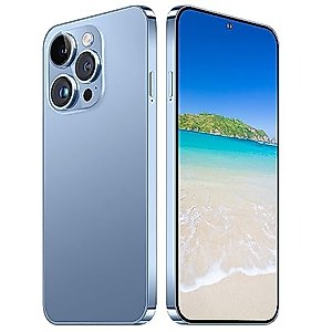 RAYPUR New i15 Pro Max Cellphones, 7.3Inch Telefone, 6800mAh, 16 1TB Smartphone, 4G/5G Unlock Mobile Phones, 72 Million 108 Million Pixels,Blue-1TB