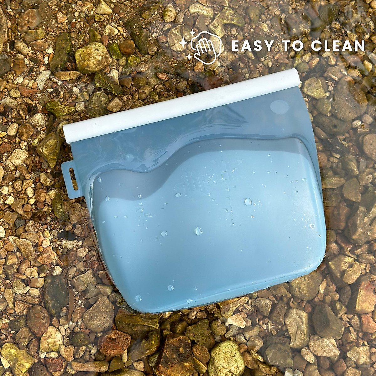 Silipak Reusable Silicone Food Storage Bags, 3 pack, Multi Use Leakproof Meal Prep Containers & Freezer Bags | Makeup Bag & Travel Containers | BPA Free, Dishwasher and Microwave Safe