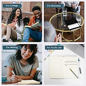 CAGIE Lined Journal Notebook, 320 Pages College Ruled Notebook, 100 Gsm Paper Thick Journal, B5 Hardcover Leather Journals for Writing Women Men, 7.6x10 In, Blue