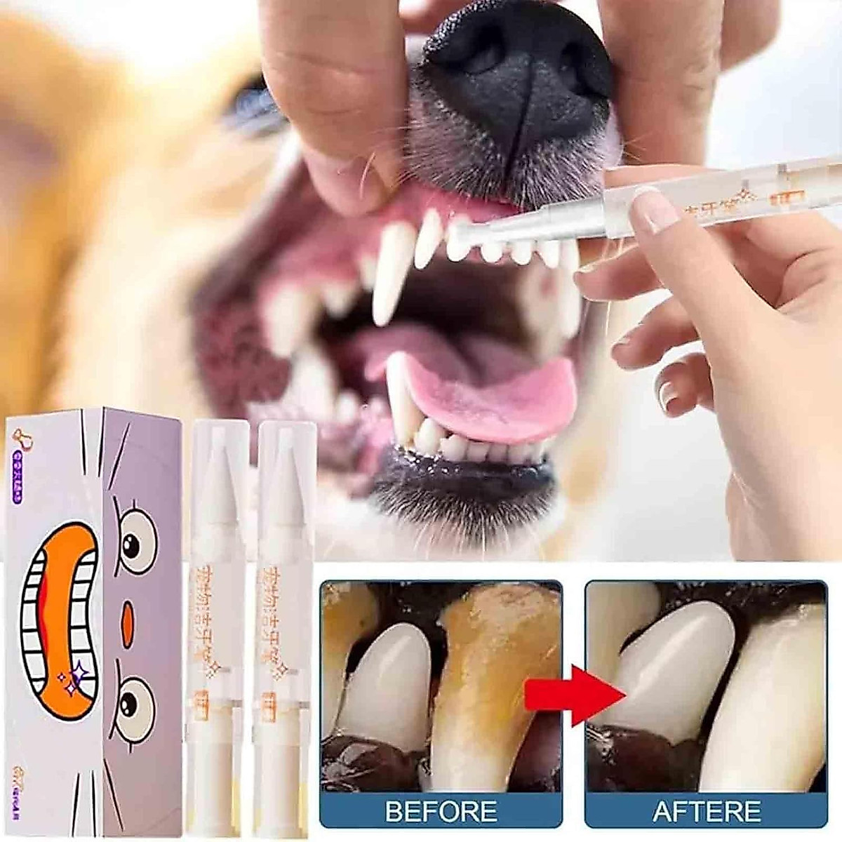 Doggo Comfy Pet Toothbrush Pen, Doggocomfy Pet Toothbrush Pen, Doggo Comfy Toothbrush, Pet Toothbrush Pen, Natural Plant Substance Tartar Remover, for Dogs & Cats (1pcs)