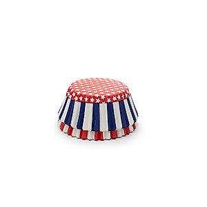 Fox Run Patriotic Bake Cup Set, 3 x 3 x 1.25 inches, Multicolored