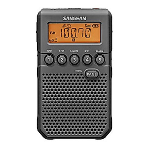 Sangean DT-800BK AM/FM/NOAA Weather Alert Pocket Radio (Black)