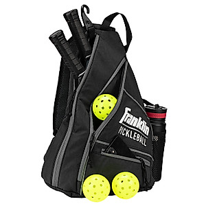 Franklin Sports Pickleball Bags - Pickleball Sling Bag Backpack for Gear + Equipment - Pickleball Bag for Men + Women - Holds Paddles, Pickleballs + Accessories - Official US Open Pickleball Bag