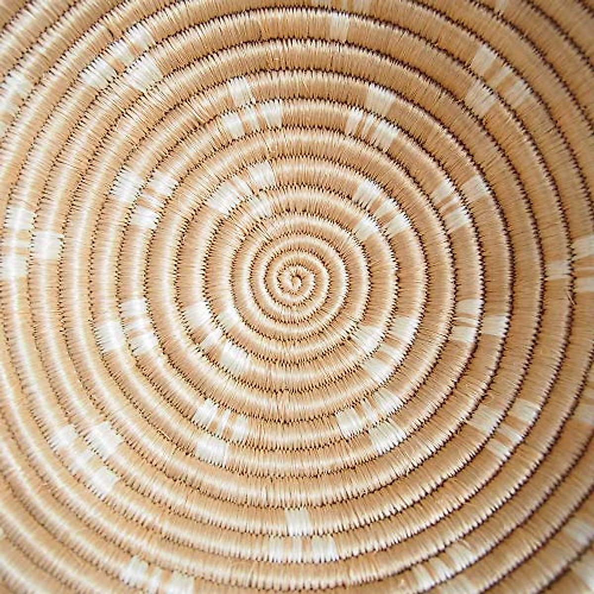 Small African Basket- Ntamba/Rwanda Basket/Woven Bowl/Sisal & Sweetgrass Basket/Tan, White