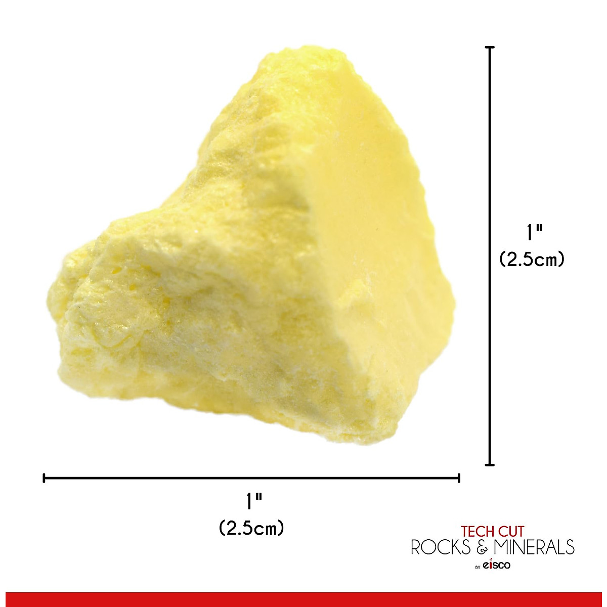 12PK Raw Sulfur, Mineral Specimens - Approx. 1" - Geologist Selected & Hand Processed - Great for Science Classrooms - Class Pack - Eisco Labs