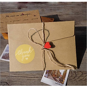 Cafurty 500 Sheets Thank You Labels Sticker Round 1.5", Thank You Sticker for Birthdays, Weddings, Giveaways, Bridal Showers and Perfect for Small Business Owner - Yellow