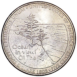 2005 P Jefferson Ocean in View Westward Journey Series Nickel Brilliant Uncirculated