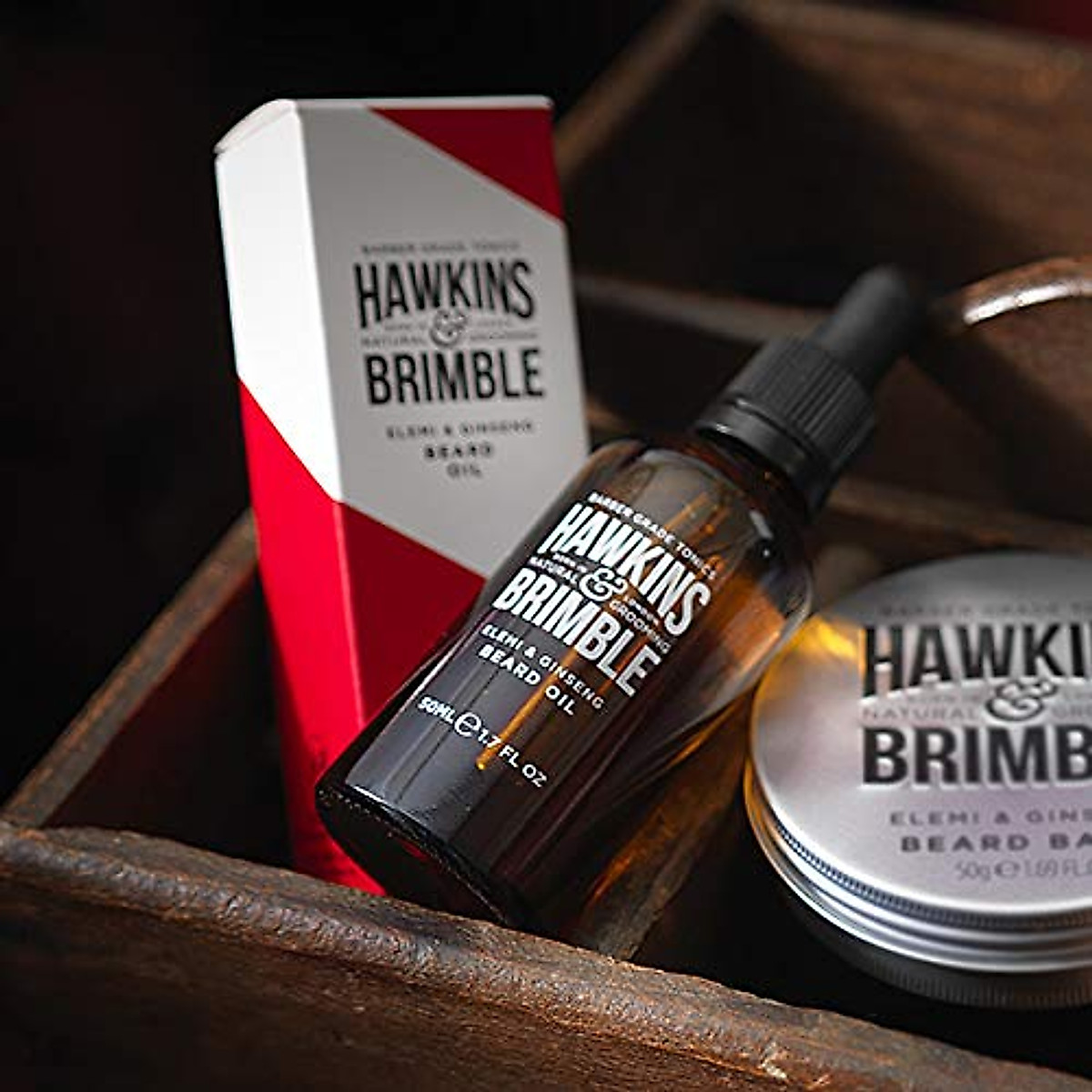 Hawkins & Brimble - Beard Balm for Men, 50g - Mens Beard Grooming Balm for Smoothing, Softening & Conditioning - Beard Styling Balm to Support Beard Growth - Elemi & Ginseng Acclaimed Signature Scent